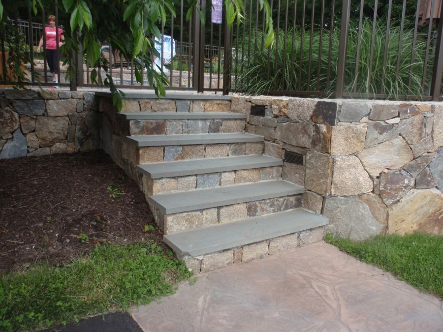 Mancini Pool Decks Natural Stone Wall Masonry in Connecticut - Mancini ...