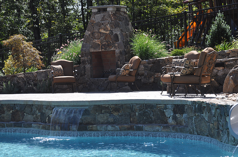 Mancini Pool Decks Natural Stone Wall Masonry in Connecticut - Mancini ...